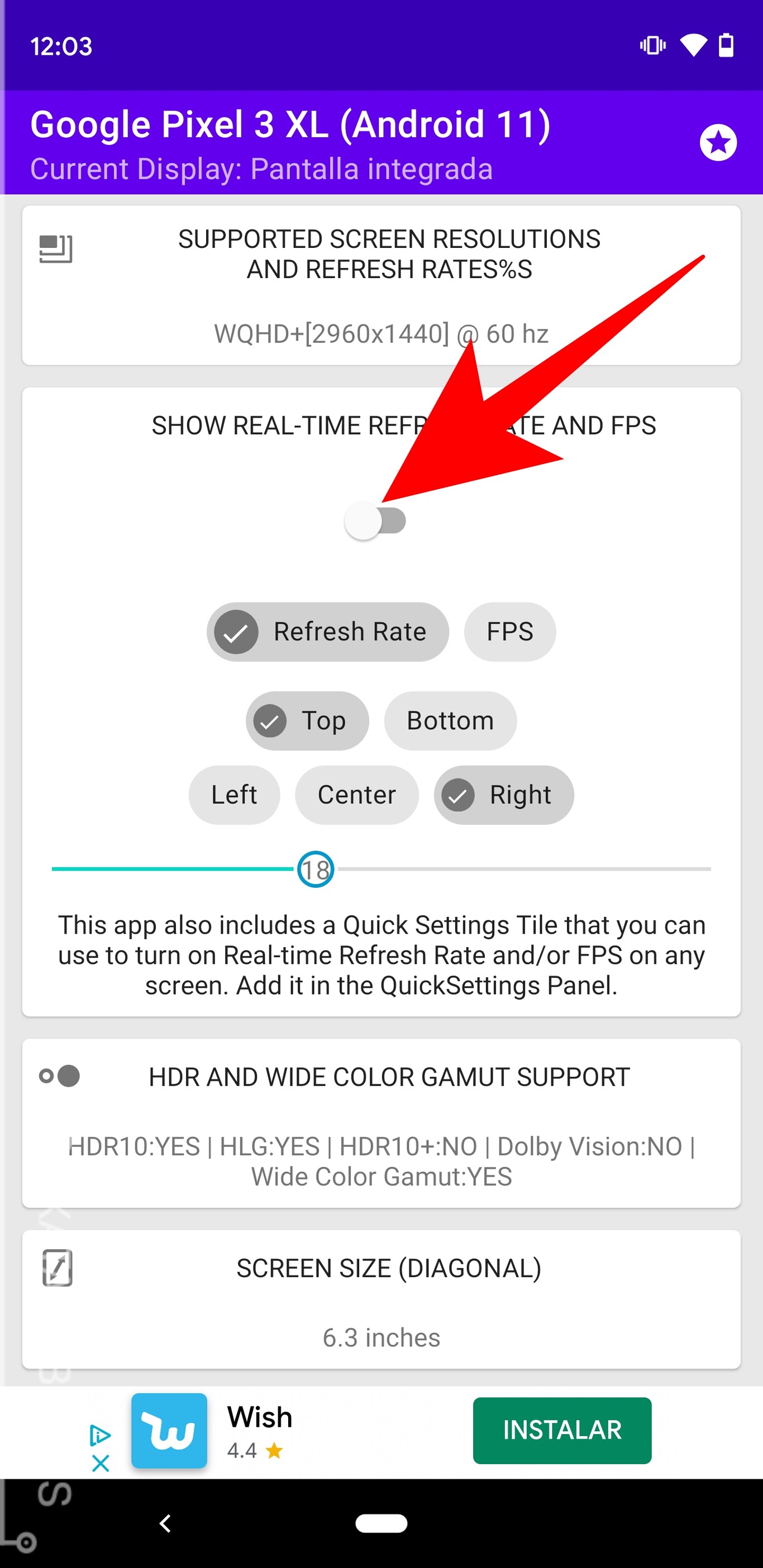 Cómo saber en tiempo real la tasa de refresco o los FPS de tu móvil Android