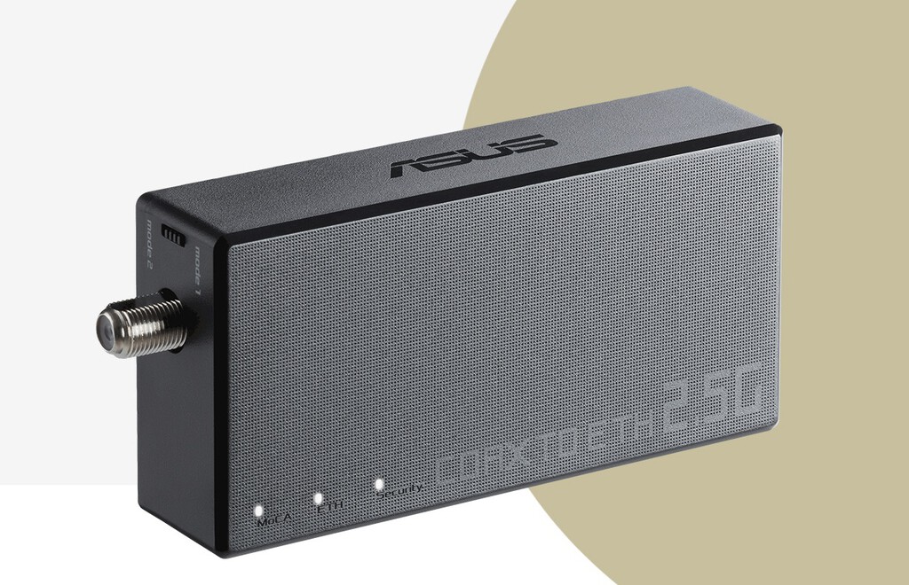 Este adaptador de Asus transforma el cable de antena de tu casa en una red Ethernet a 2,5 Gbps