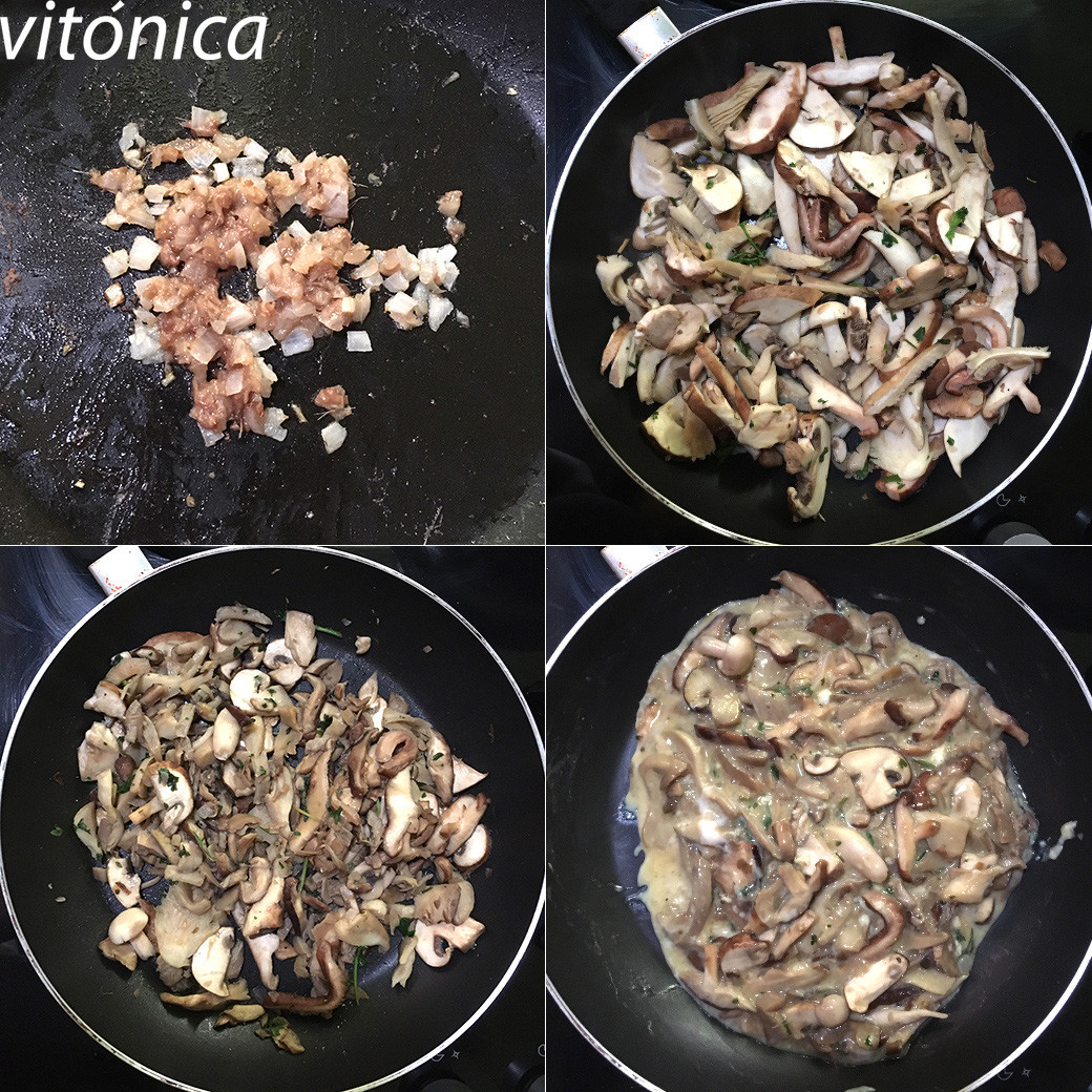 Revuelto de setas con anchoas. Receta de cocina saludable, sencilla y ...
