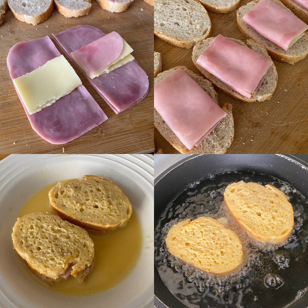 Emparedados de jamón y queso, receta de cocina fácil, sencilla y deliciosa