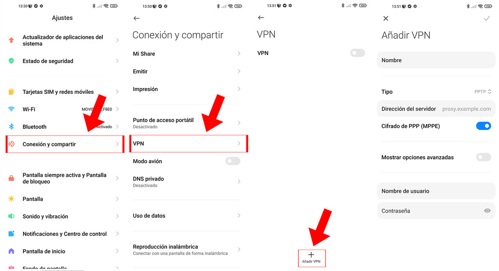 Cómo configurar una VPN en tu móvil Xiaomi, Redmi o POCO