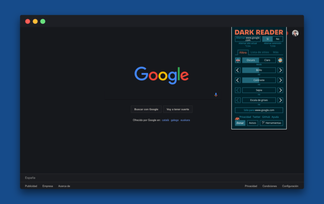 Dark Reader, un modo oscuro dinámico para todas las web que visitas y ...