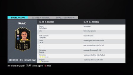 Trucos FIFA 20. TOTW: equipo de la Semana 5, del 16 al 23 de octubre