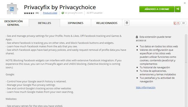 PrivacyFix, extensión para proteger tu privacidad en Chrome y Firefox ...