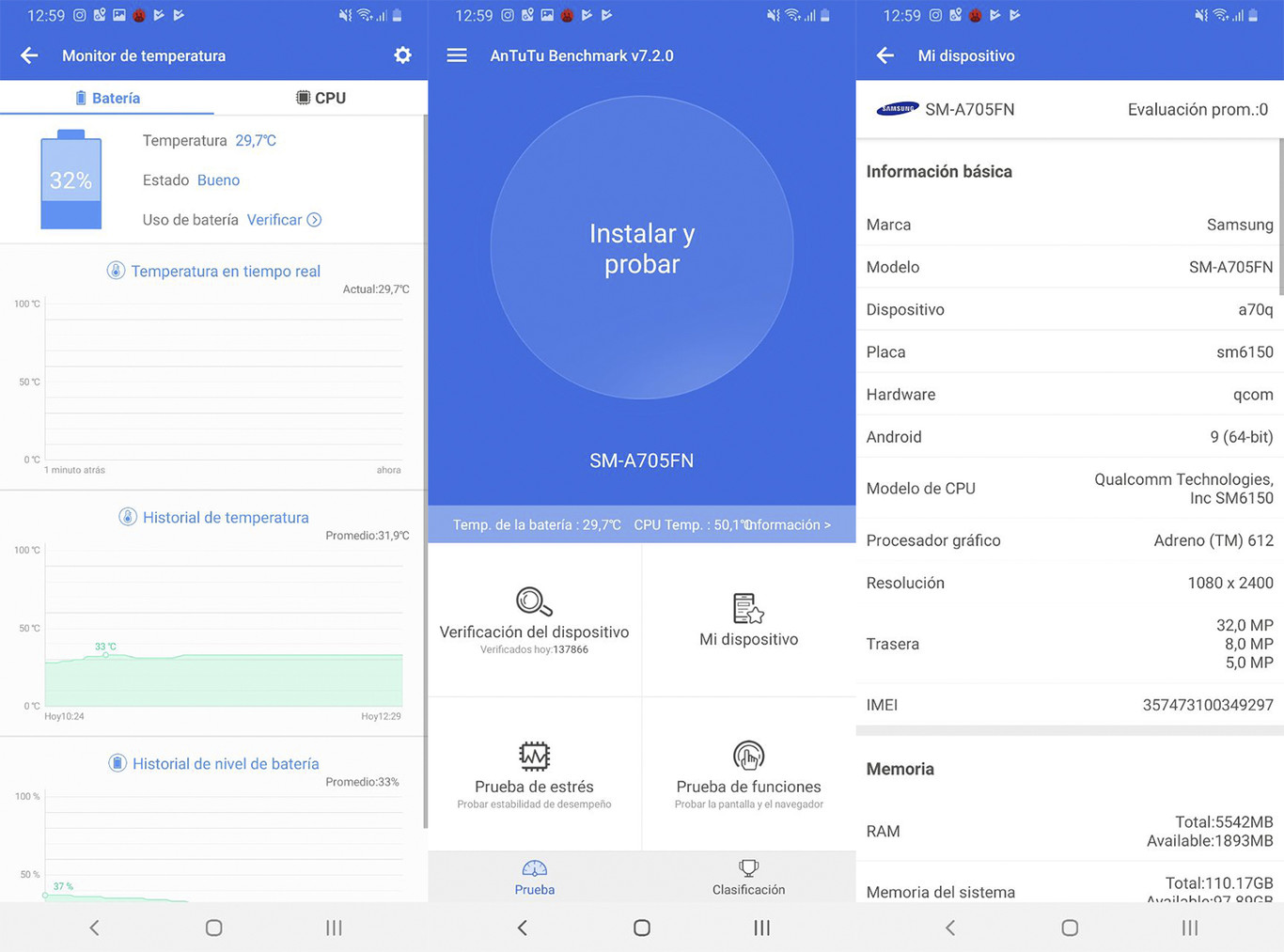 Cómo saber qué componentes tiene mi móvil Android