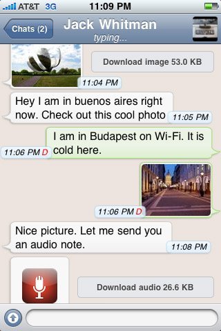 WhatsApp y PingChat! aplicaciones de mensajería entre plataformas móviles