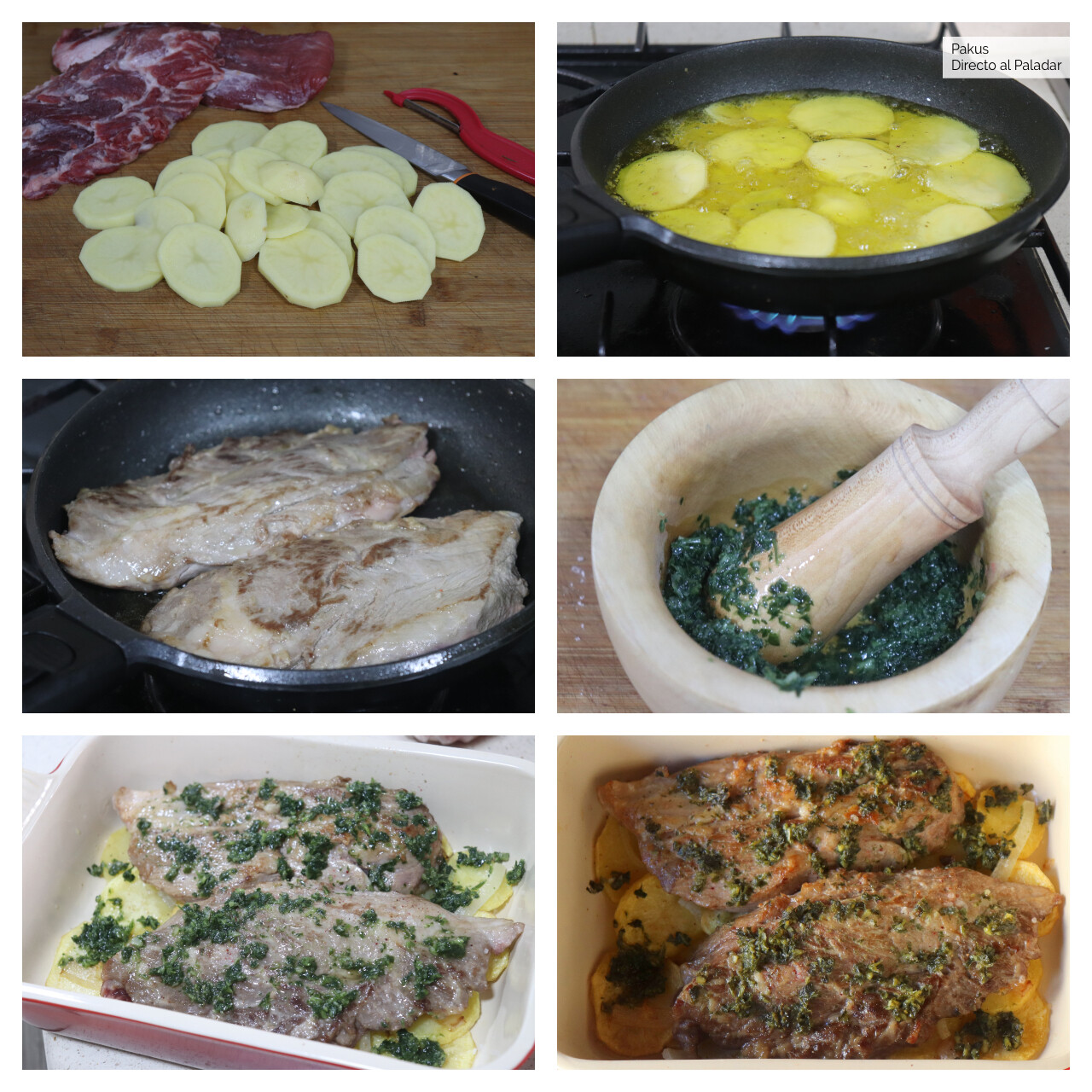 Pluma de cerdo ibérico asada con patatas, receta para disfrutar en familia