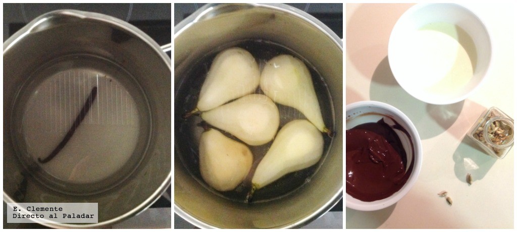Peras Bella Helena. Receta fácil, sencilla y deliciosa