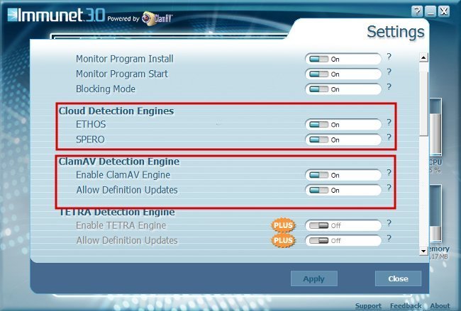 Immunet Protect 3.0, con Clam AV integrado como motor de virus