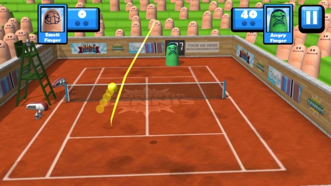 Fingertip Tennis, jugando al tenis con los dedos