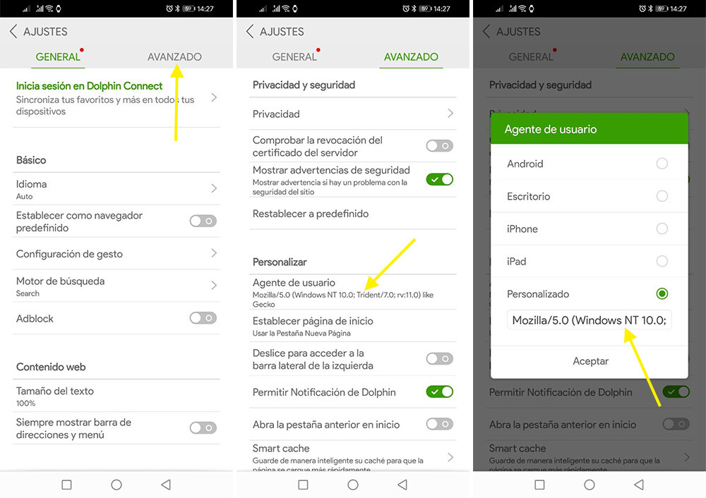 Cómo abrir páginas web que necesitan Internet Explorer en un móvil Android