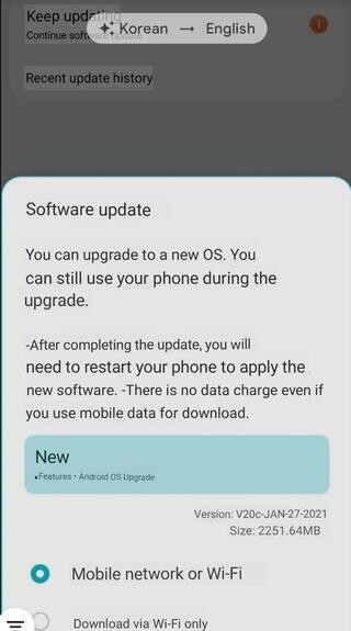 El LG Velvet comienza a recibir la actualización a Android 11 con LG UX 10