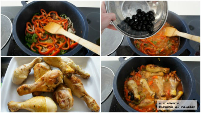 Pollo al romero con aceitunas negras y alcaparras. Receta de cocina ...