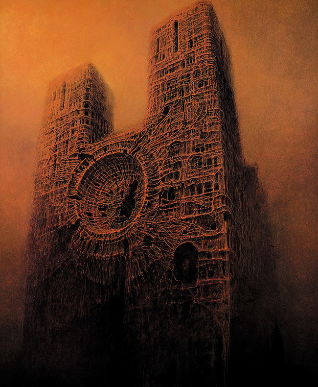 El tétrico universo pictórico de Zdzisław Beksiński, los cuadros que ...