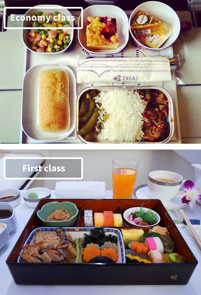 14 Fotos Que Nos Muestran La Diferencia Entre La Comida De Clase