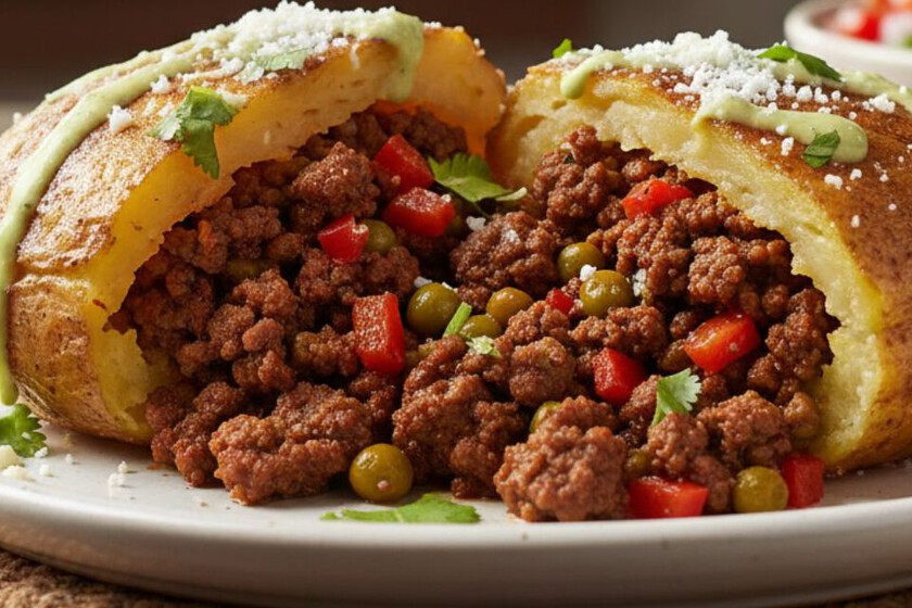 Papas rellenas con carne molida: una receta fácil, rápida, económica ...