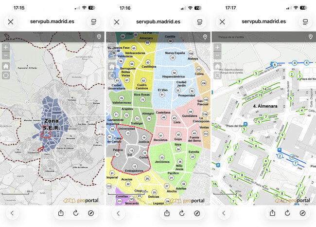 Este mapa es perfecto para aparcar en Madrid: muestra todas las zonas ...