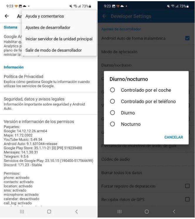 Por qué prefiero el modo nocturno en Android Auto a cualquier hora del día