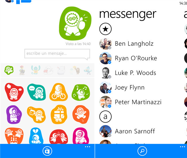 Facebook Messenger llega a Windows Phone 8