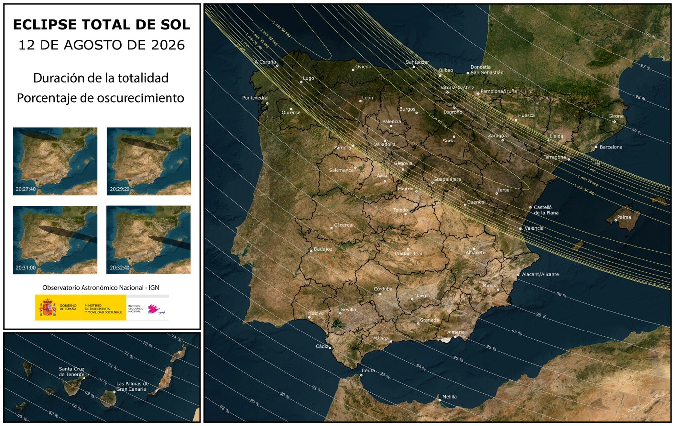 El desierto de Zaragoza es el mejor sitio para ver el eclipse con una ...