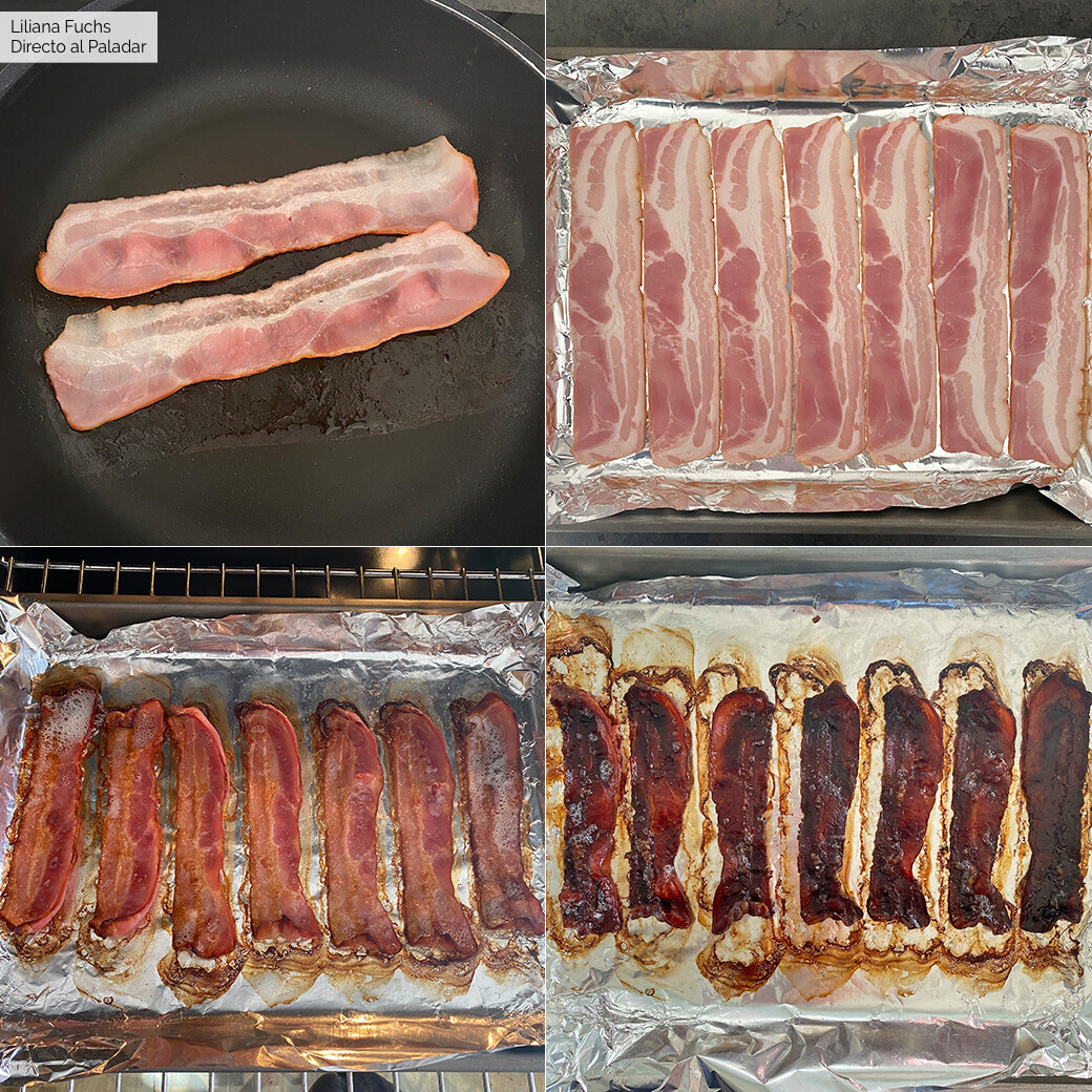 Cómo cocinar bacon crujiente. Receta de cocina fácil, sencilla y deliciosa