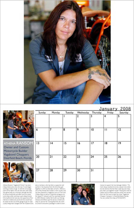 Calendario 2008 de mujeres mecánico por Sarah Lyon