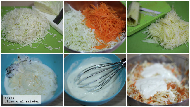 Cómo hacer ensalada de col. Receta americana de ensalada coleslaw