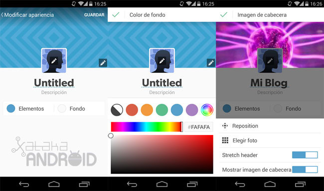 Tumblr para Android ya nos permite modificar la apariencia de nuestro blog