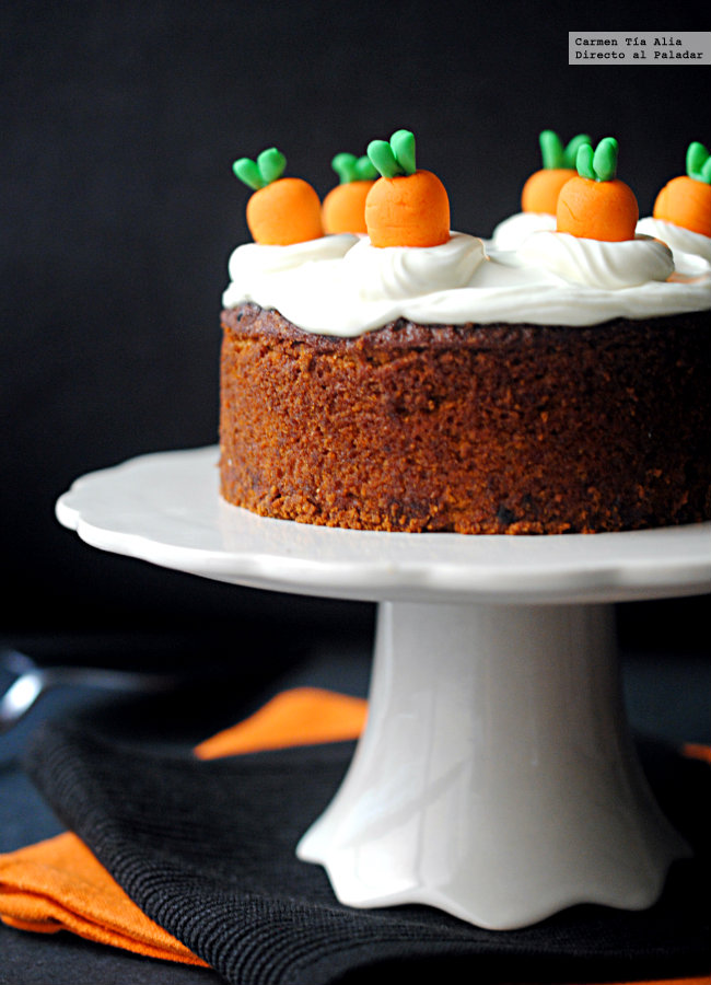 Pastel de zanahoria sin gluten. Receta de cocina fácil, sencilla y ...