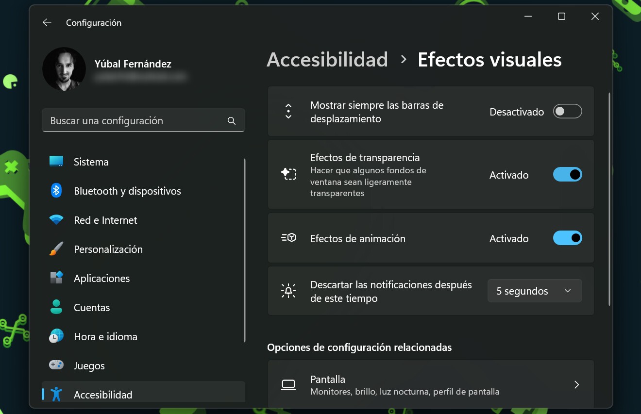 Cómo poner la barra de tareas transparente en Windows 11
