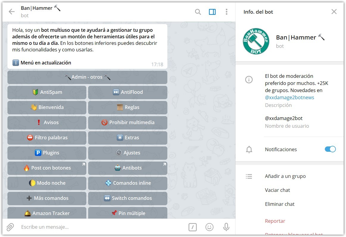 Nueve útiles bots de Telegram creados por desarrolladores españoles
