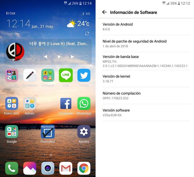 Los LG G6 actualizan a Android 8.0 Oreo en España