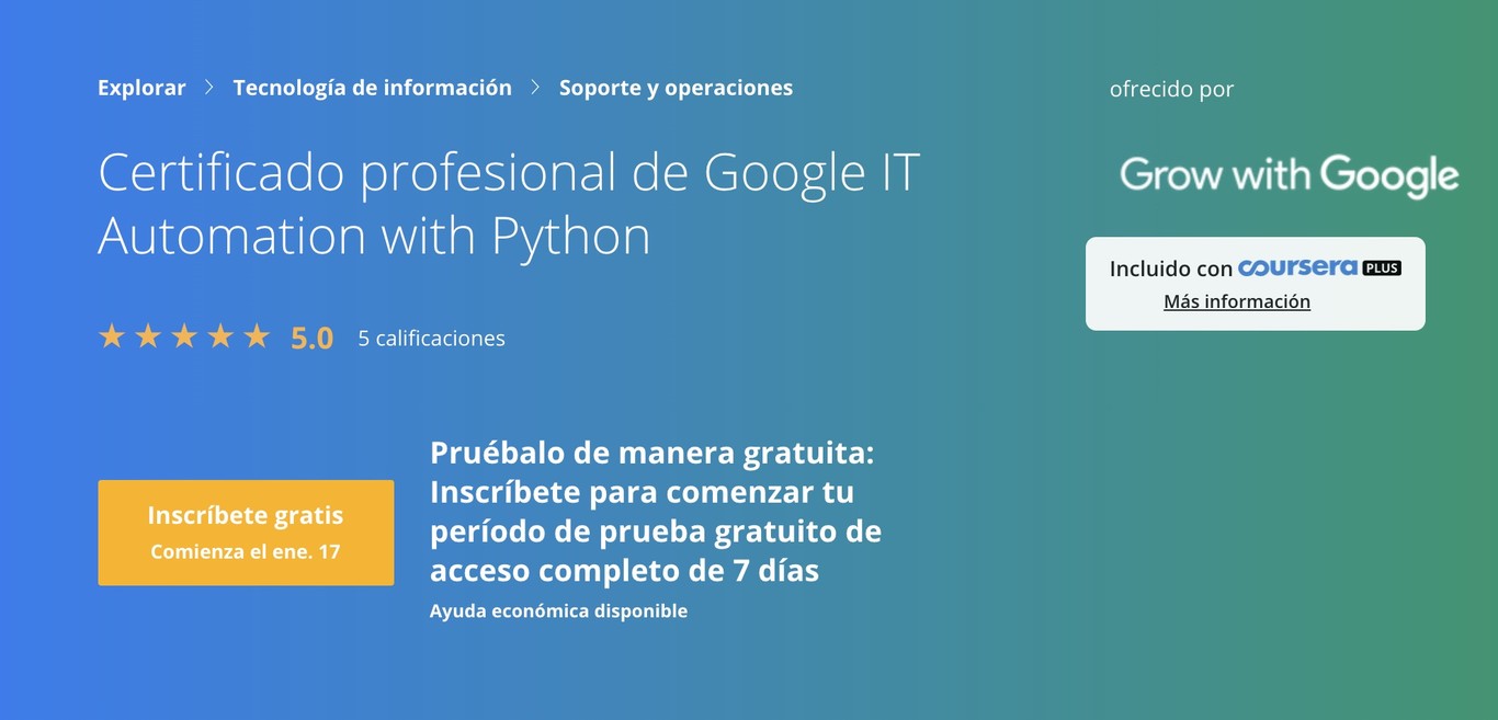 Python: Google lanza seis cursos centrados en automatización con el lenguaje