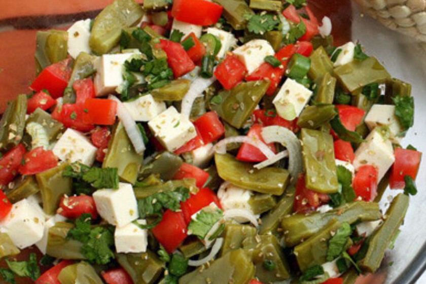 Receta con nopales picados: ensalada de nopalitos a la mexicana ...