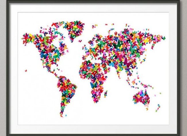 Mapa del mundo sin nombres a color - Imagui