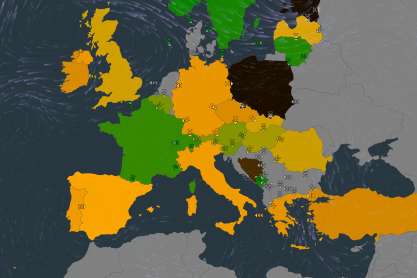 Este cautivador mapa muestra en tiempo real cuánto CO2 está emitiendo cada país en cada momento