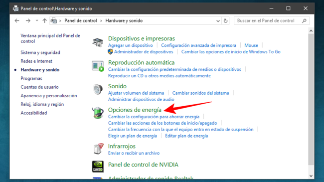 Cómo reactivar la función de hibernar en Windows 10