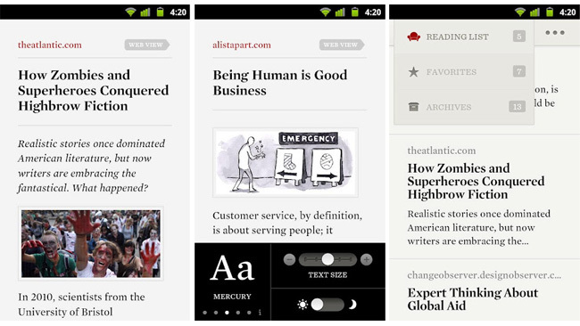 Readability da el salto a Android
