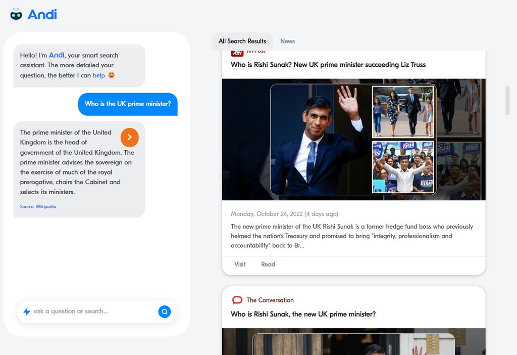 Así es buscar en Andi, el nuevo buscador conversacional basado en IA ...