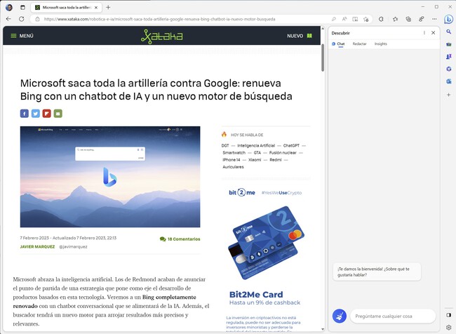 Hemos probado el nuevo Bing con la versión mejorada de ChatGPT: Google tiene motivos para el pánico