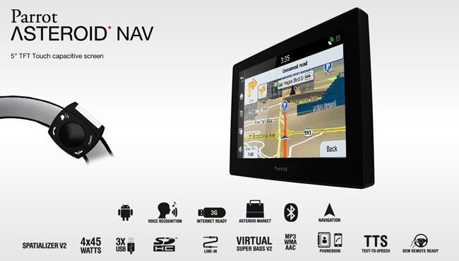 Parrot amplía la familia Asteroid con tres nuevos Android [CES 2012]