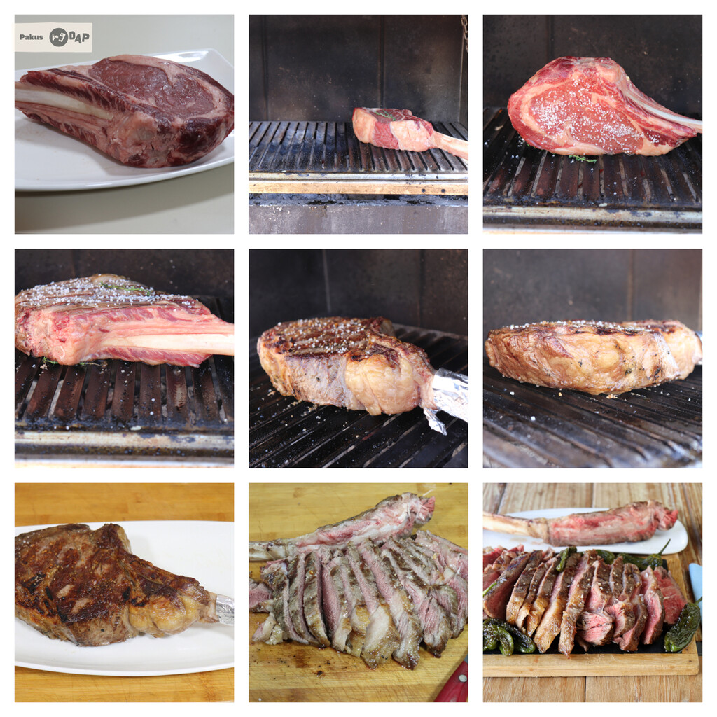 Tomahawk de ternera cocinado en las brasas, receta para disfrutar de la ...