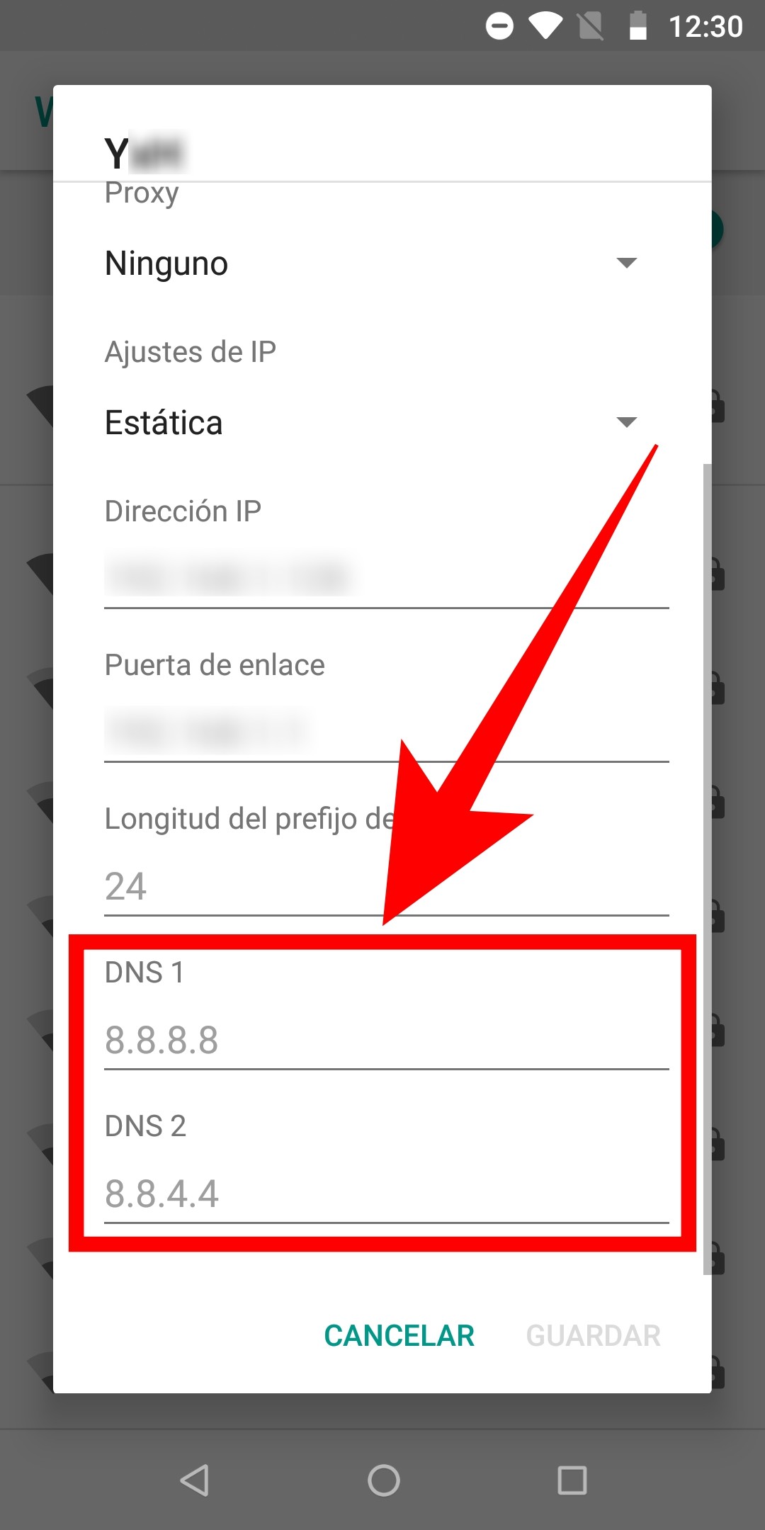 Cómo cambiar o configurar los DNS en Android sin aplicaciones de terceros