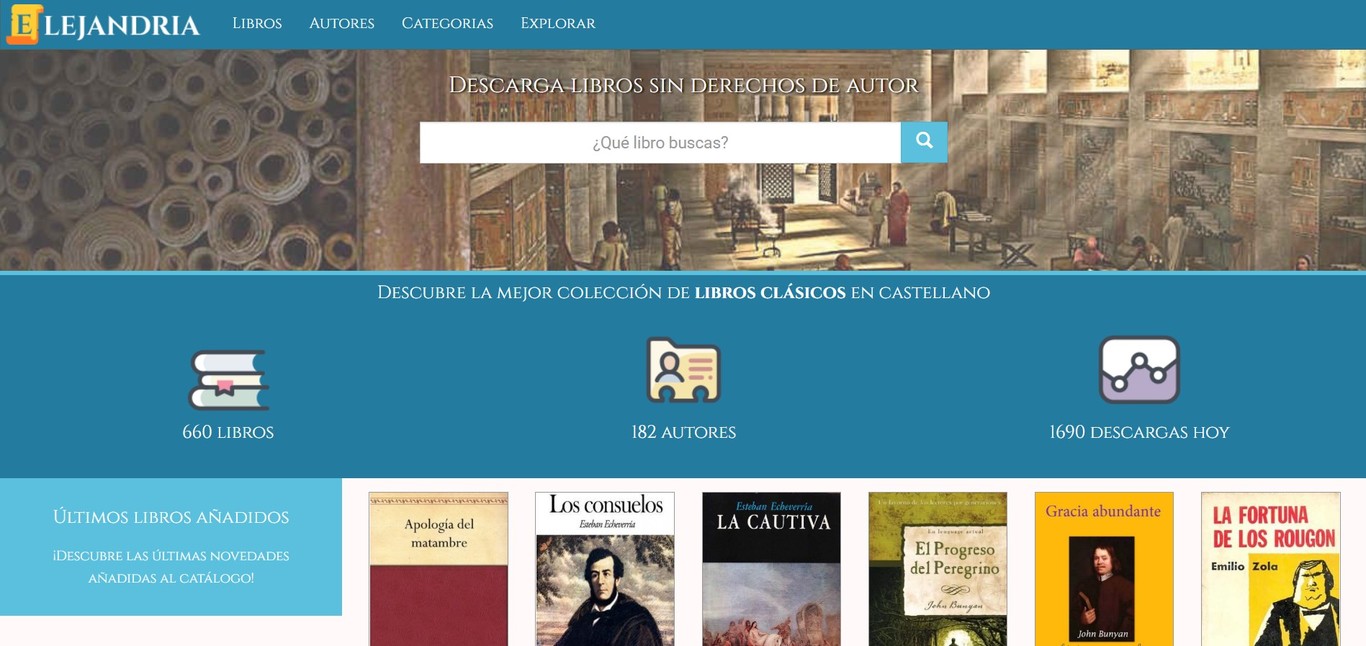 Elejandria, la web de libros electrónicos gratis y legales con los ...