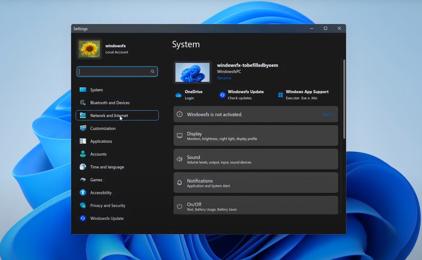 WindowsFX es una distro Linux clon de Windows 11 que puedes instalar ...