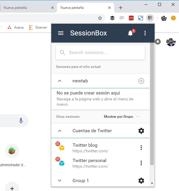 SessionBox, una útil extensión que permite iniciar varias sesiones de ...