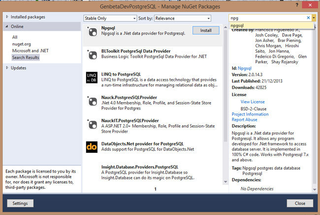 Conectar nuestra aplicación .NET a PostgreSQL. Entidades y conectores.