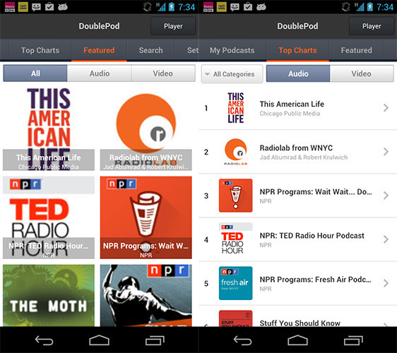 La guía para el usuario de podcast con Sony