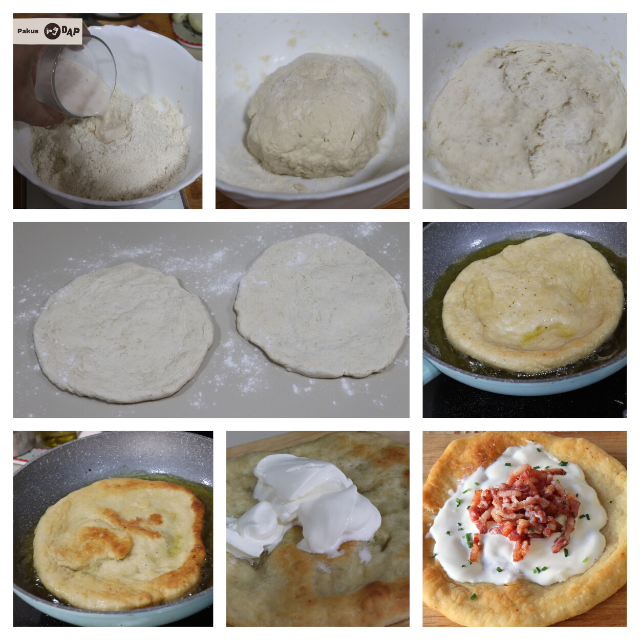 Receta de langos, el pan húngaro que recuerda a la pizza, que se fríe y ...