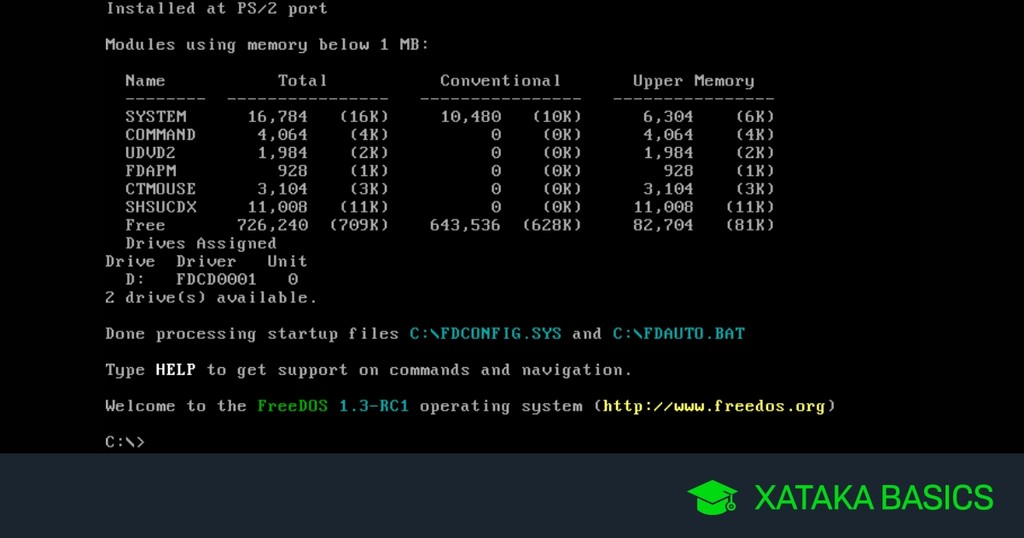 FreeDOS: qué es, de dónde viene y por qué se sigue utilizando